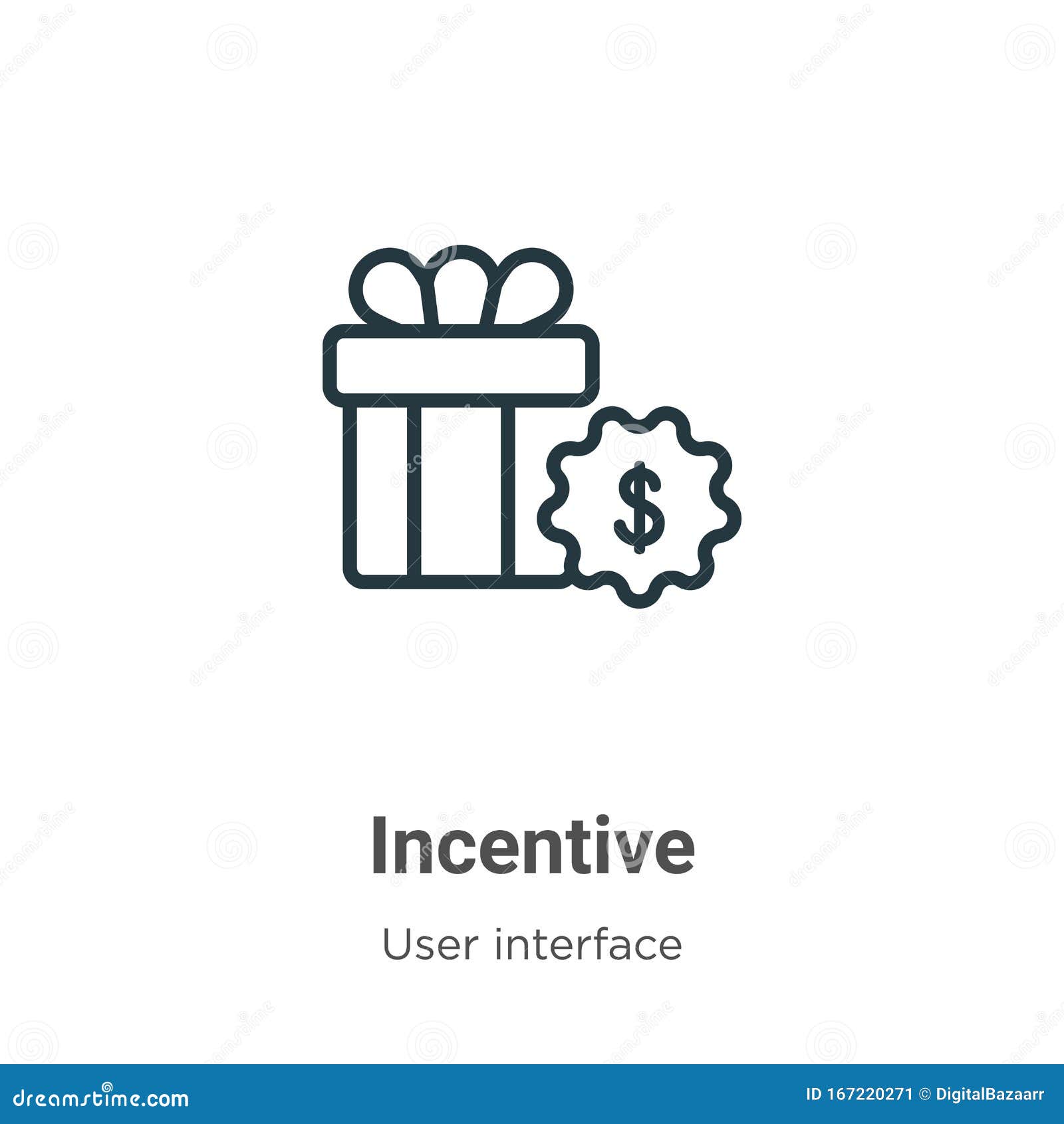 Incentive Outline Vector Icon. Thin Line Black Incentive Icon, Flat ...