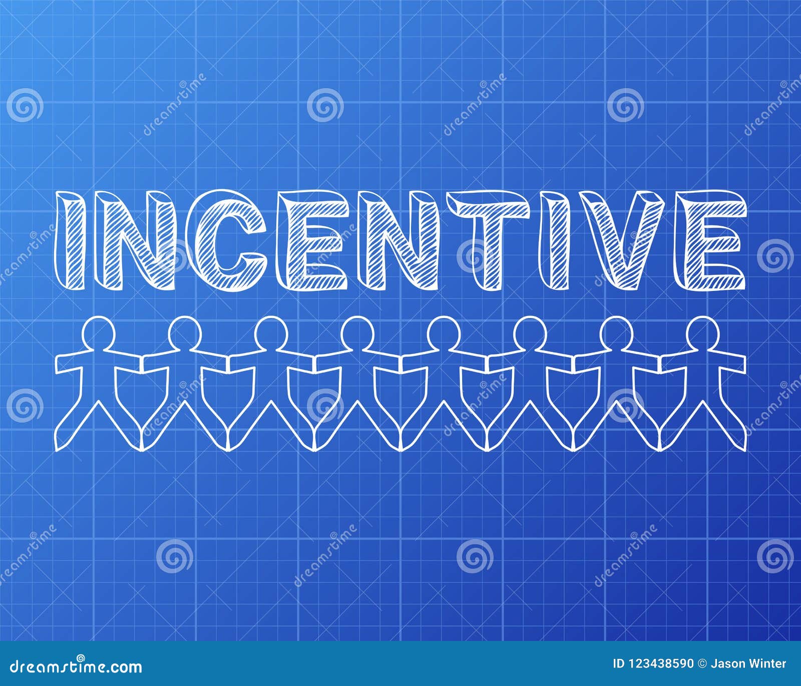 Incentive People Blueprint stock vector. Illustration of reward - 123438590