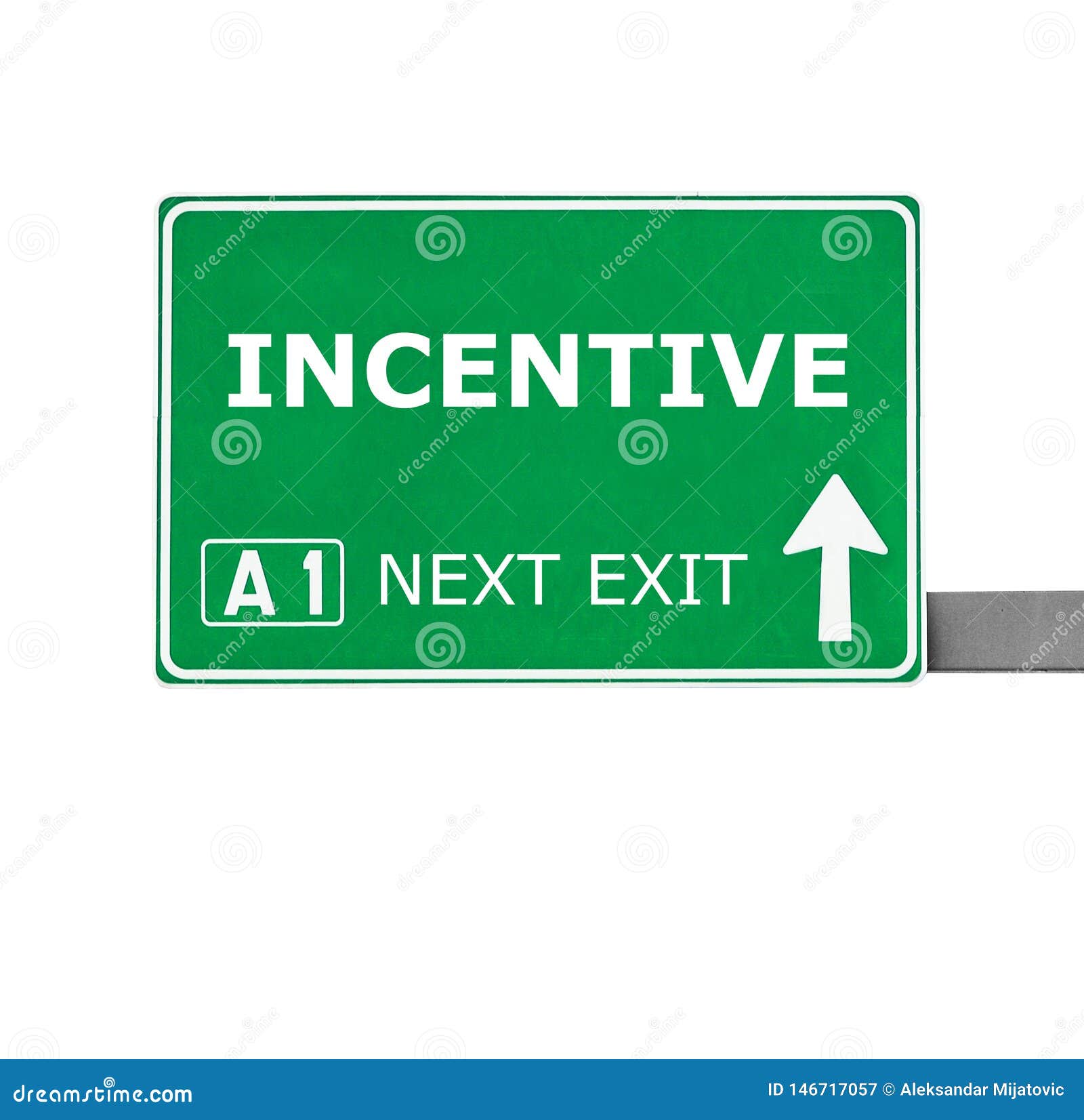 INCENTIVE Road Sign Isolated on White Stock Image - Image of green ...