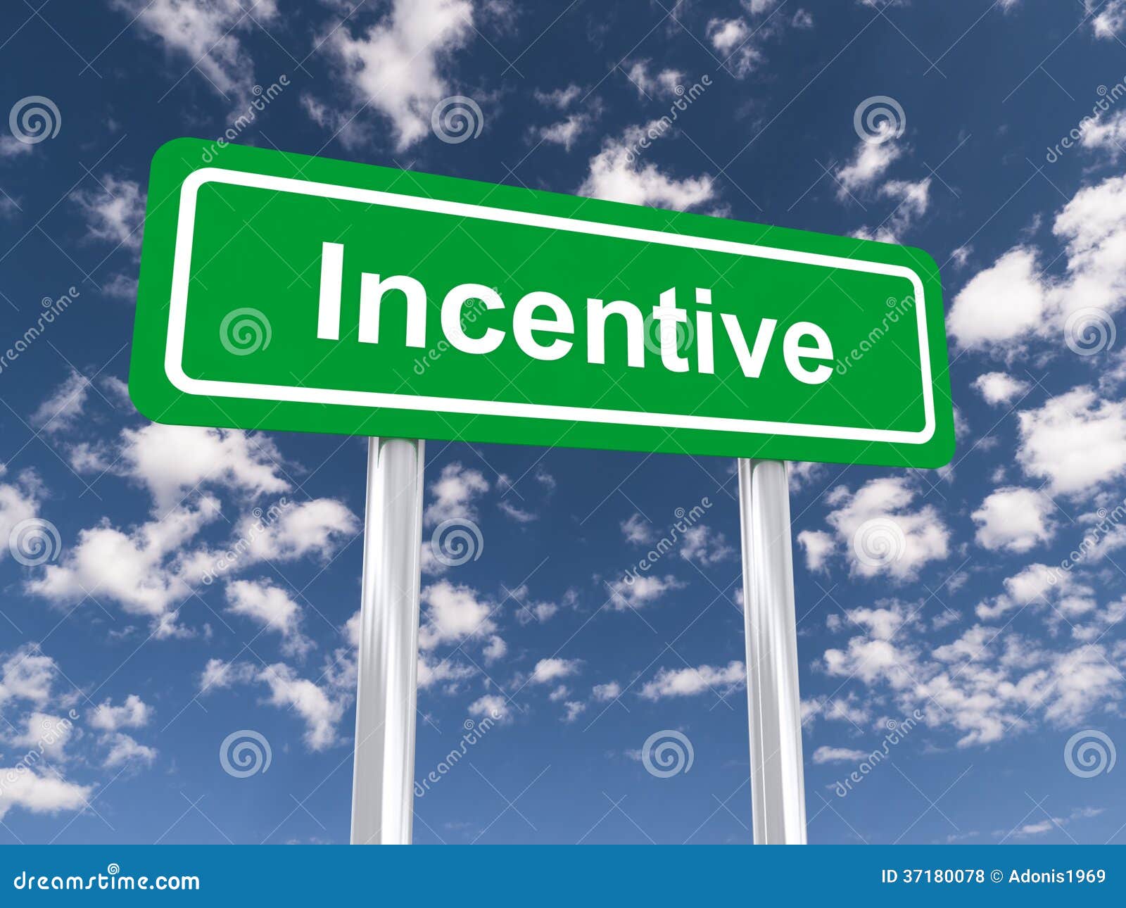 Incentive sign stock photo. Image of cloud, highway, business - 37180078