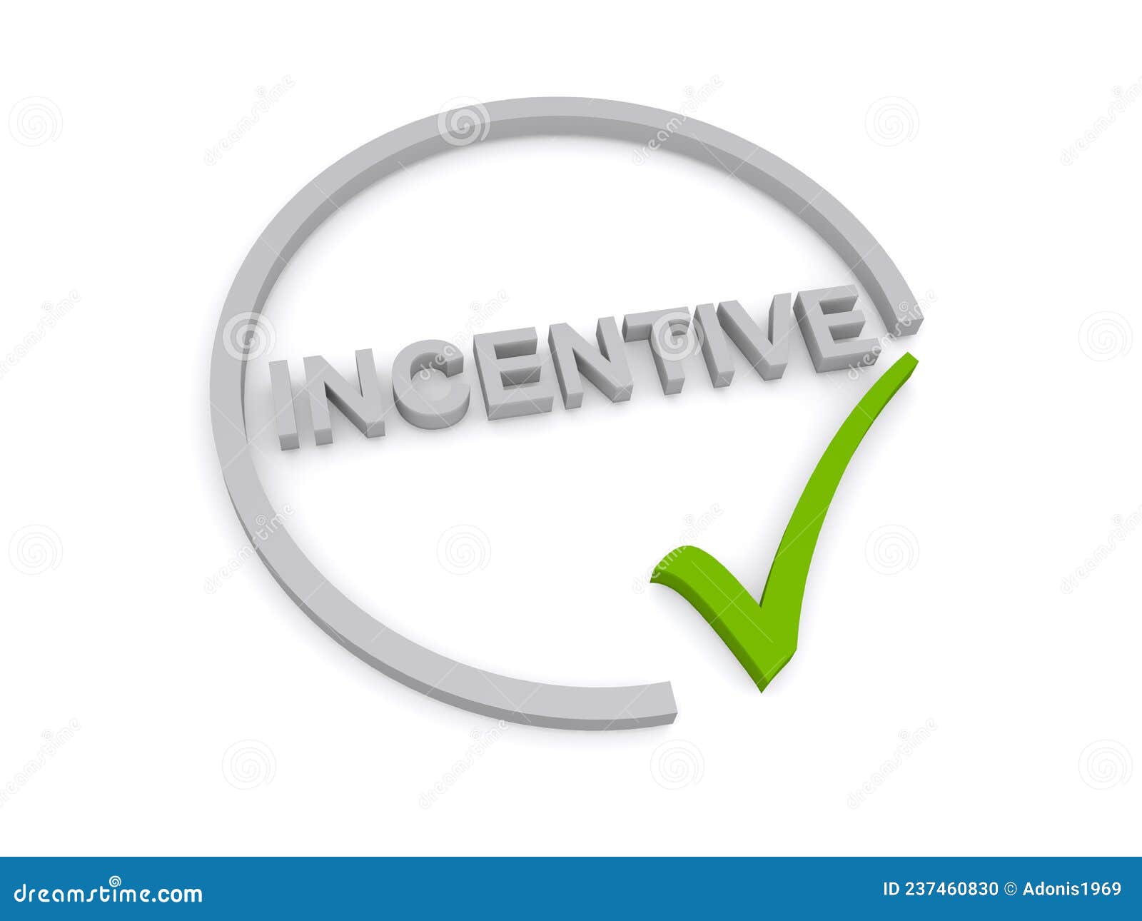 Incentive word on white stock illustration. Illustration of hand ...