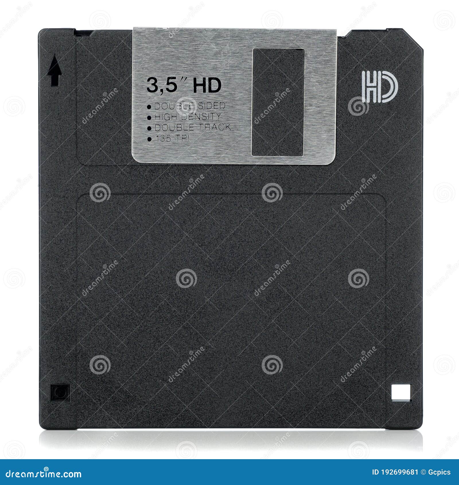 A 3.5 Inch Computer Floppy Disc Viewed from the Front Stock Image ...