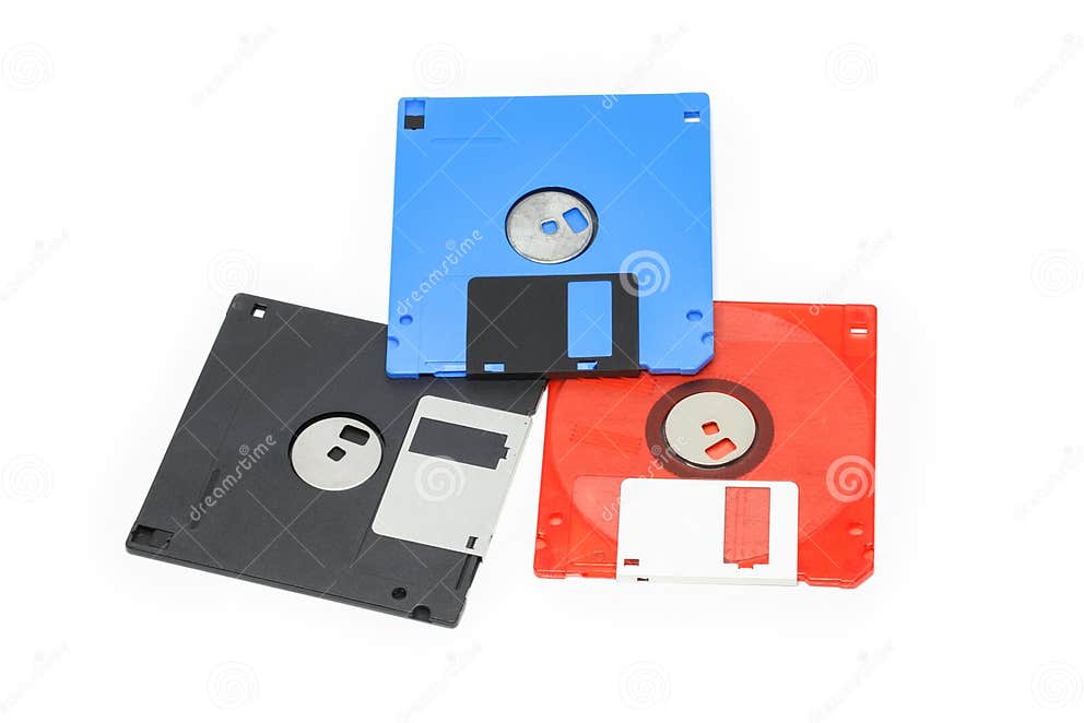 3.5-inch Diskette White Background Stock Photo - Image of memory ...