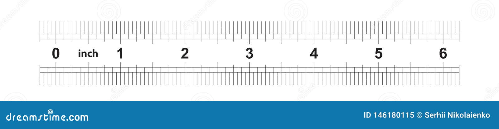 6 Inch Double-sided Ruler. Marking Accuracy is One Sixteenth of an Inch ...