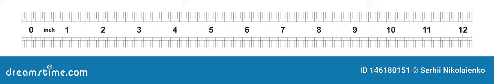12 Inch Double-sided Ruler. Marking Accuracy is One Sixteenth of an ...
