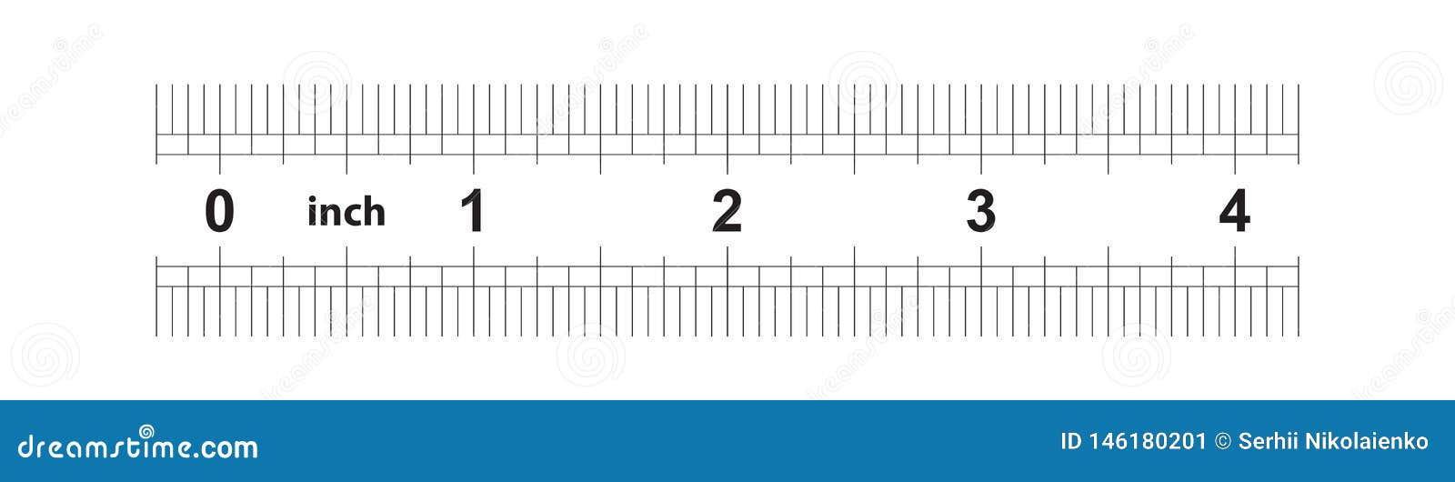 4 Inch Double-sided Ruler. Marking Accuracy is One Sixteenth of an Inch ...