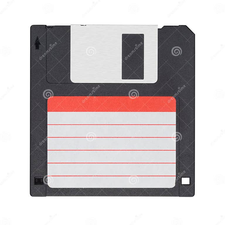 A 3.5-inch Floppy Disk or Diskette Isolated on White Stock Image ...