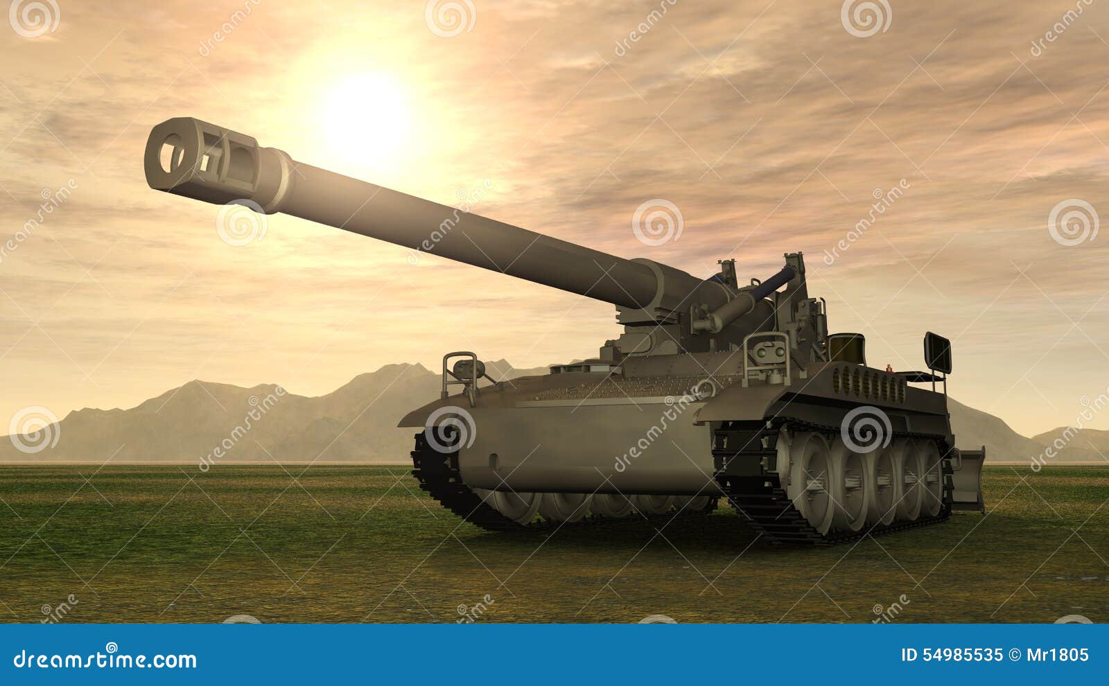 8 Inch Howitzer of the Cold War Stock Illustration - Illustration of ...