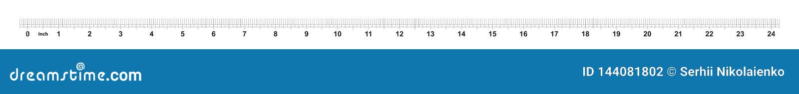 24 Inch Ruler. Marking Accuracy is One Sixteenth of an Inch Stock ...