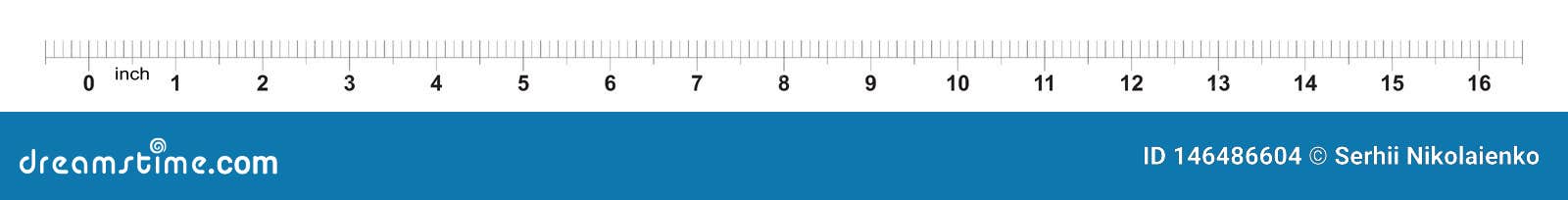 16 Inch Tape Measure Ruler with 0.1 Inch Markings Stock Illustration ...