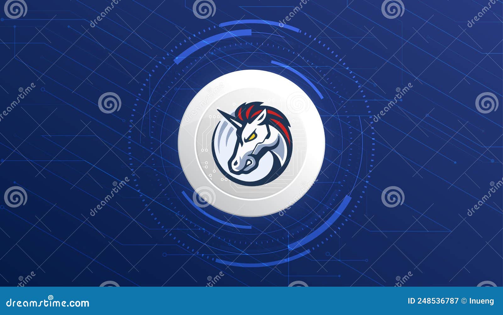 1inch Token 1INCH Banner. 1INCH Coin Cryptocurrency Concept Banner ...