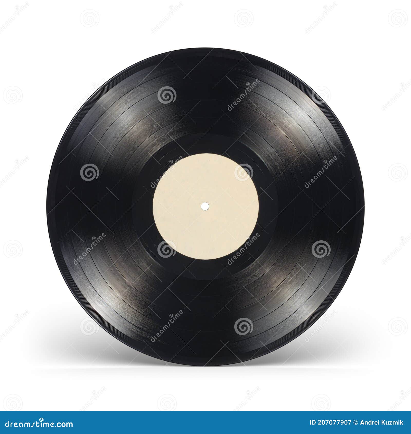 12-inch Vinyl Record with Blank Label Isolated Stock Image - Image of ...