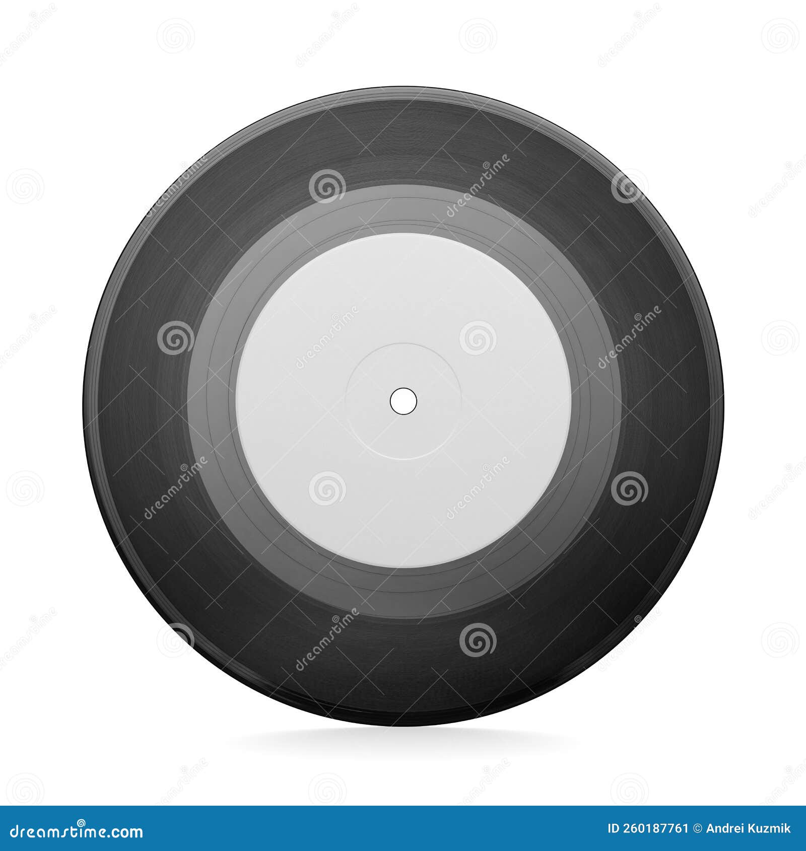 7-inch Vinyl Single Release Record Isolated on White Background Stock ...