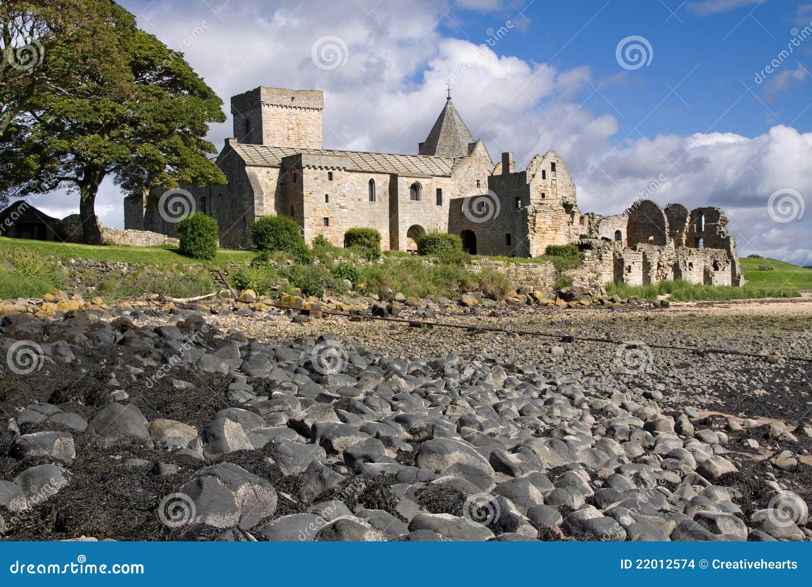 Inchcolm Abbey stock photo. Image of medieval, dilapidation - 22012574