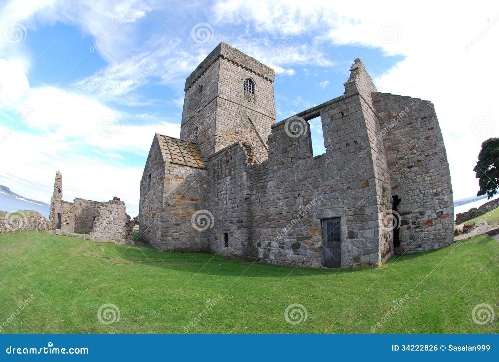 Inchcolm Abbey stock photo. Image of outside, historic - 34222826