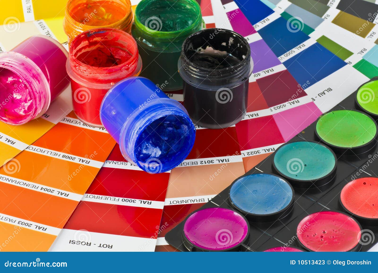 Inchiostri colorati immagine stock. Immagine di spettro - 10513423