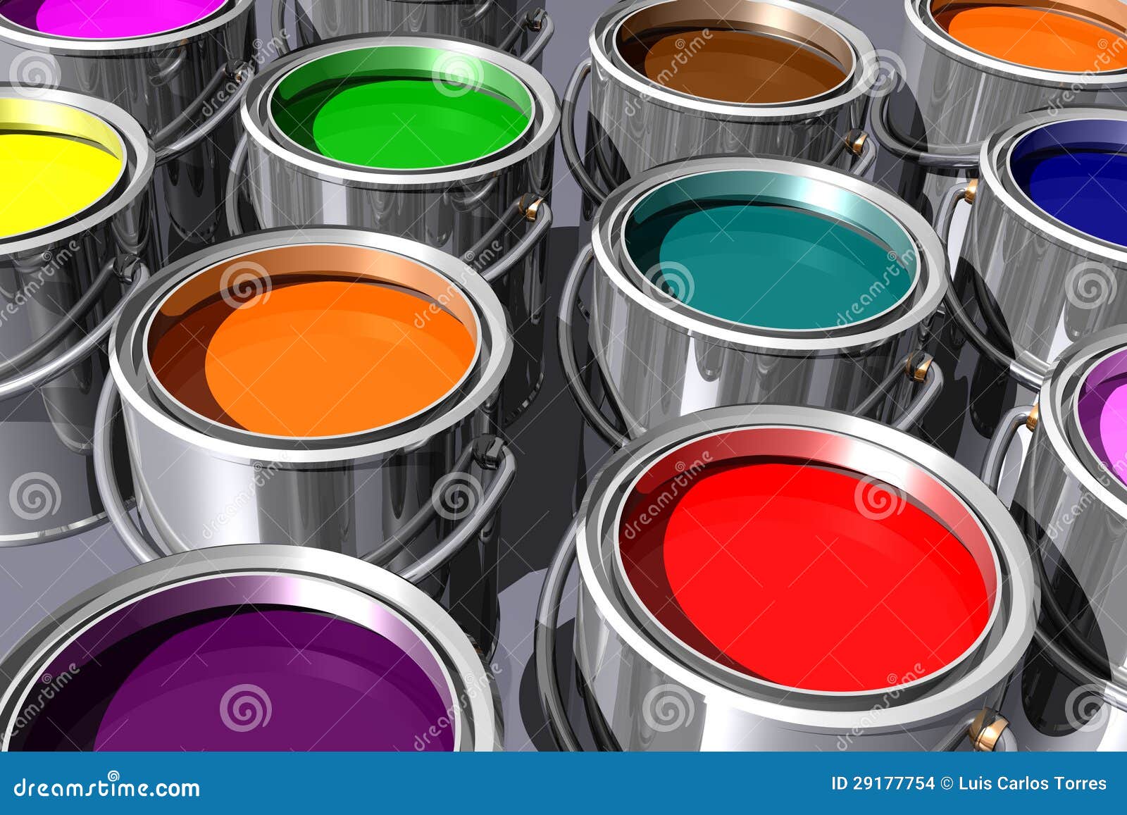 Inchiostri variopinti (3D) illustrazione di stock. Illustrazione di ...