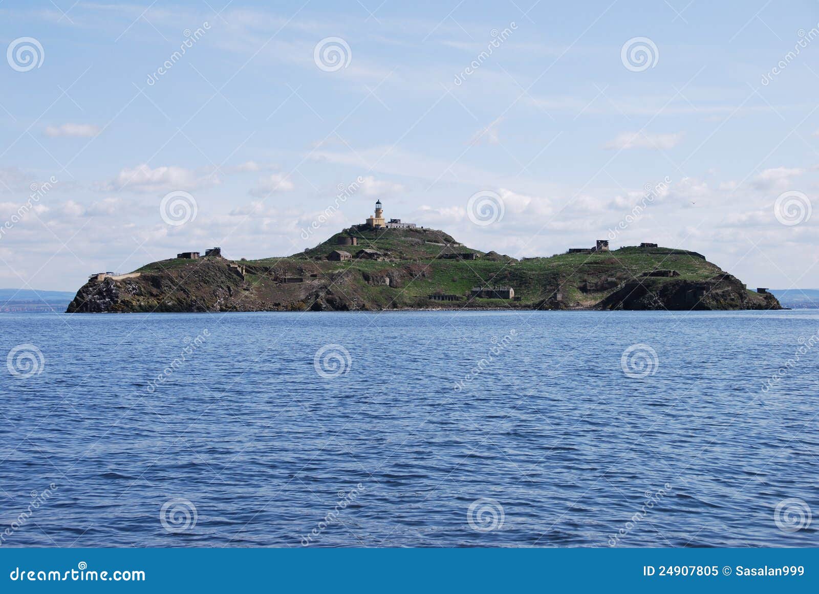 Inchkeith Island stock image. Image of coast, tide, ruins - 24907805