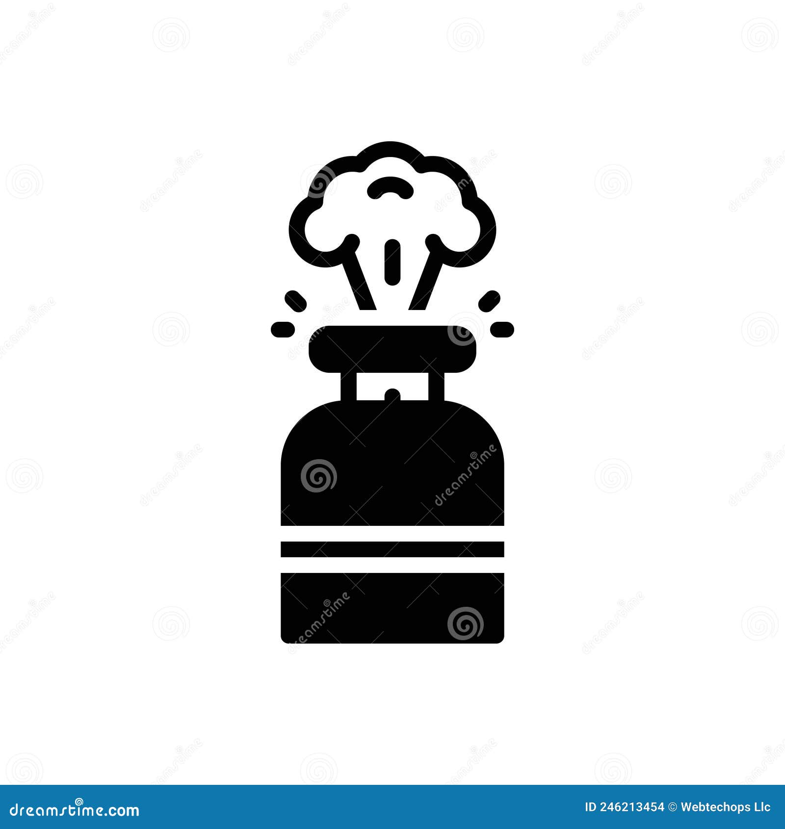 Black Solid Icon for Incidence, Phenomenon and Leak Stock Vector ...