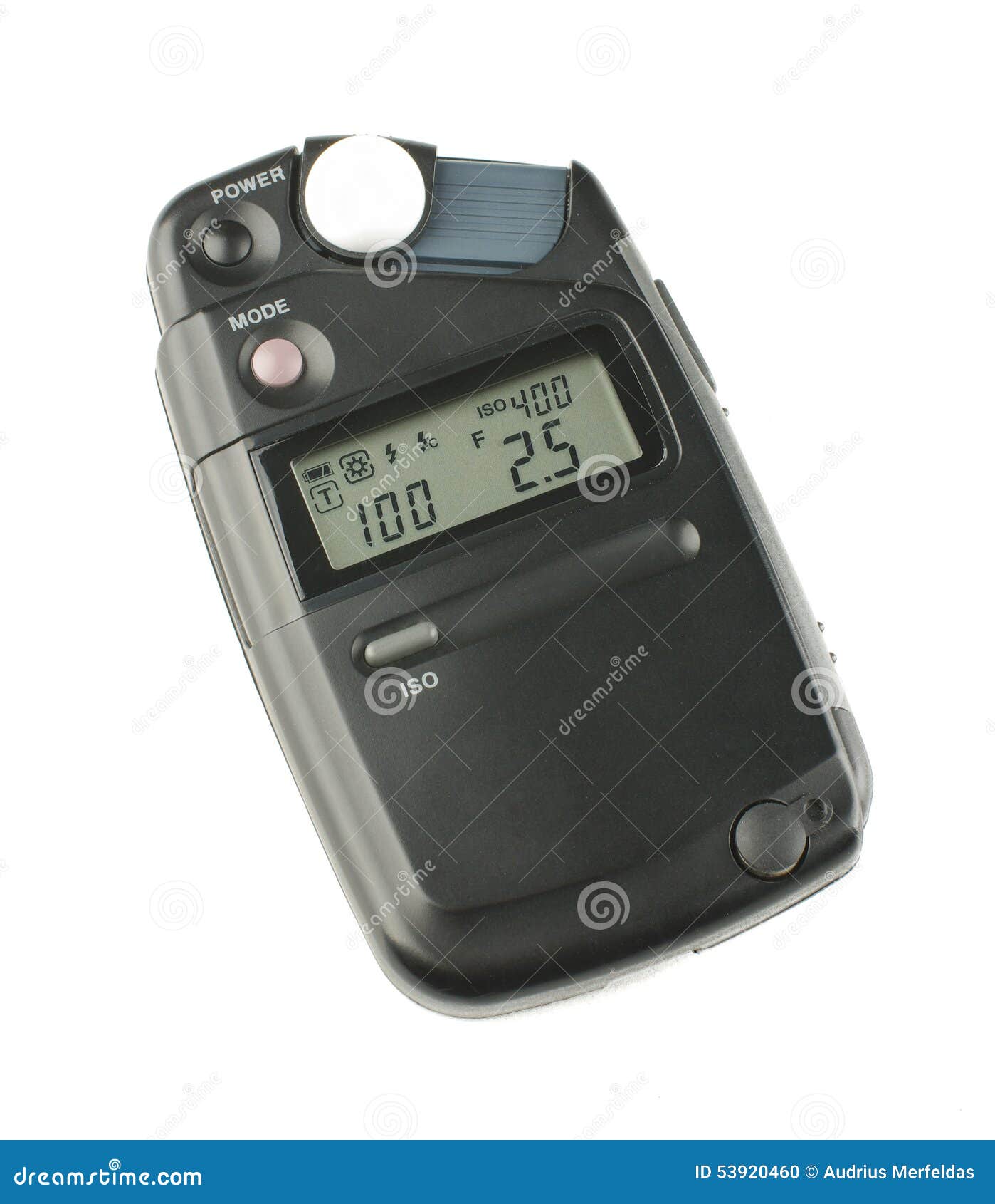 Incident Exposure Light Meter Isolated on the White Background Stock ...