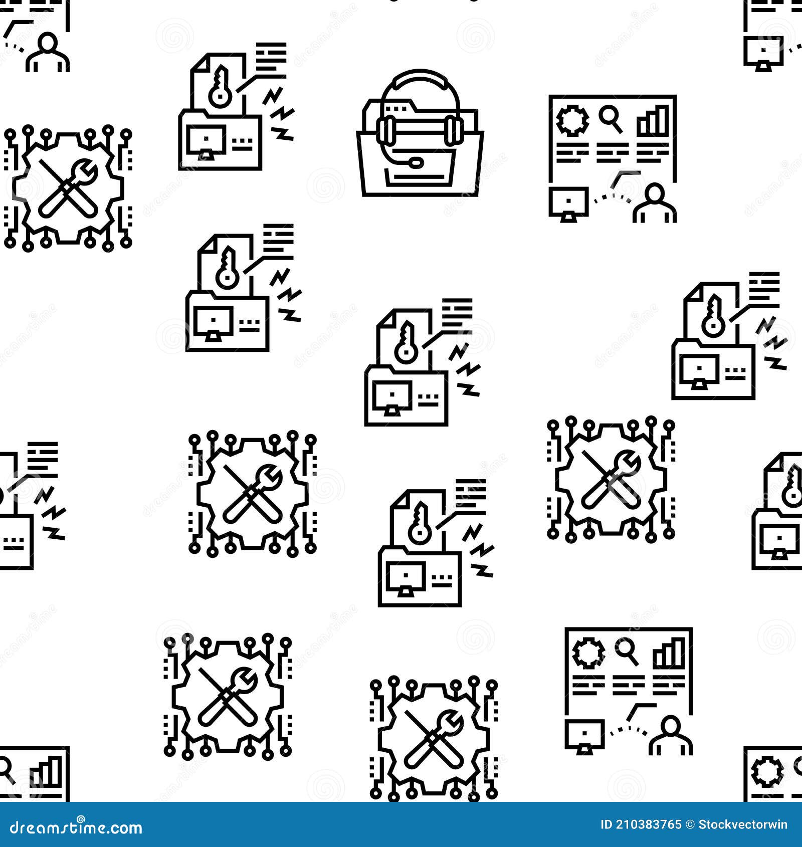 Incident Management Vector Seamless Pattern Stock Vector - Illustration ...