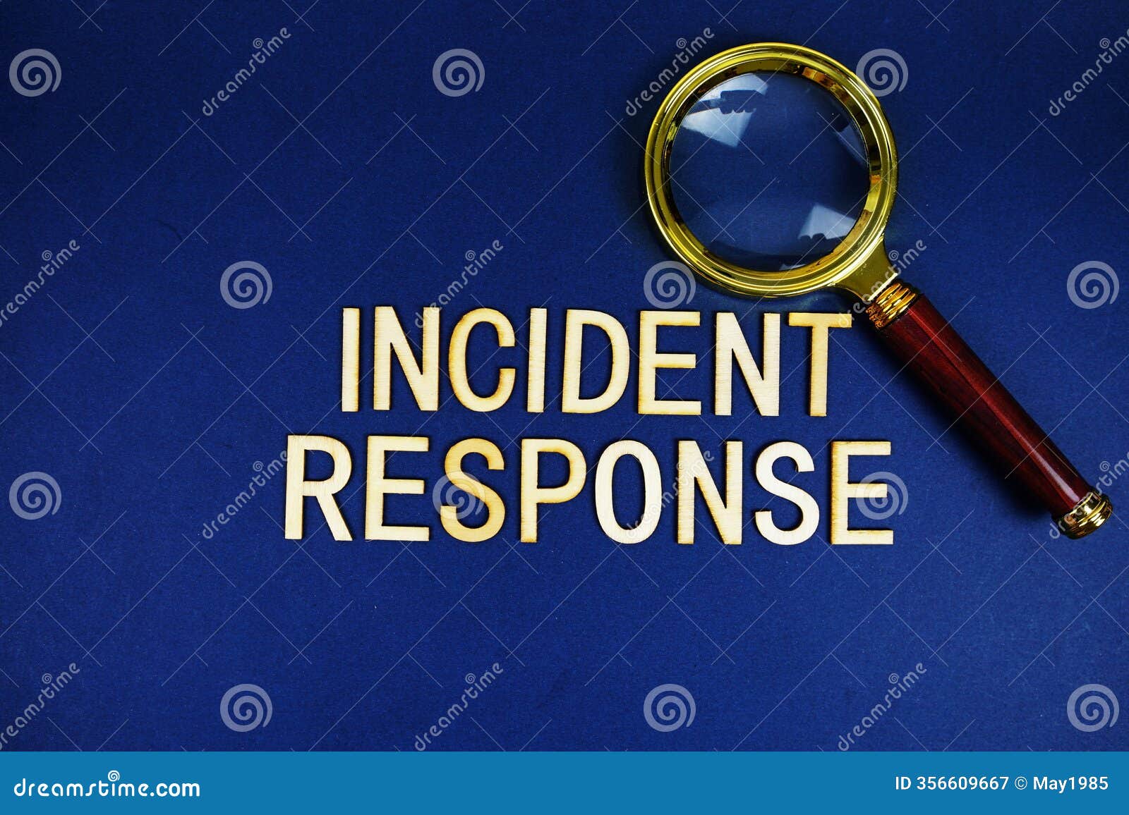 Incident Response Alphabet Letters With Gears Element On Navy Blue ...