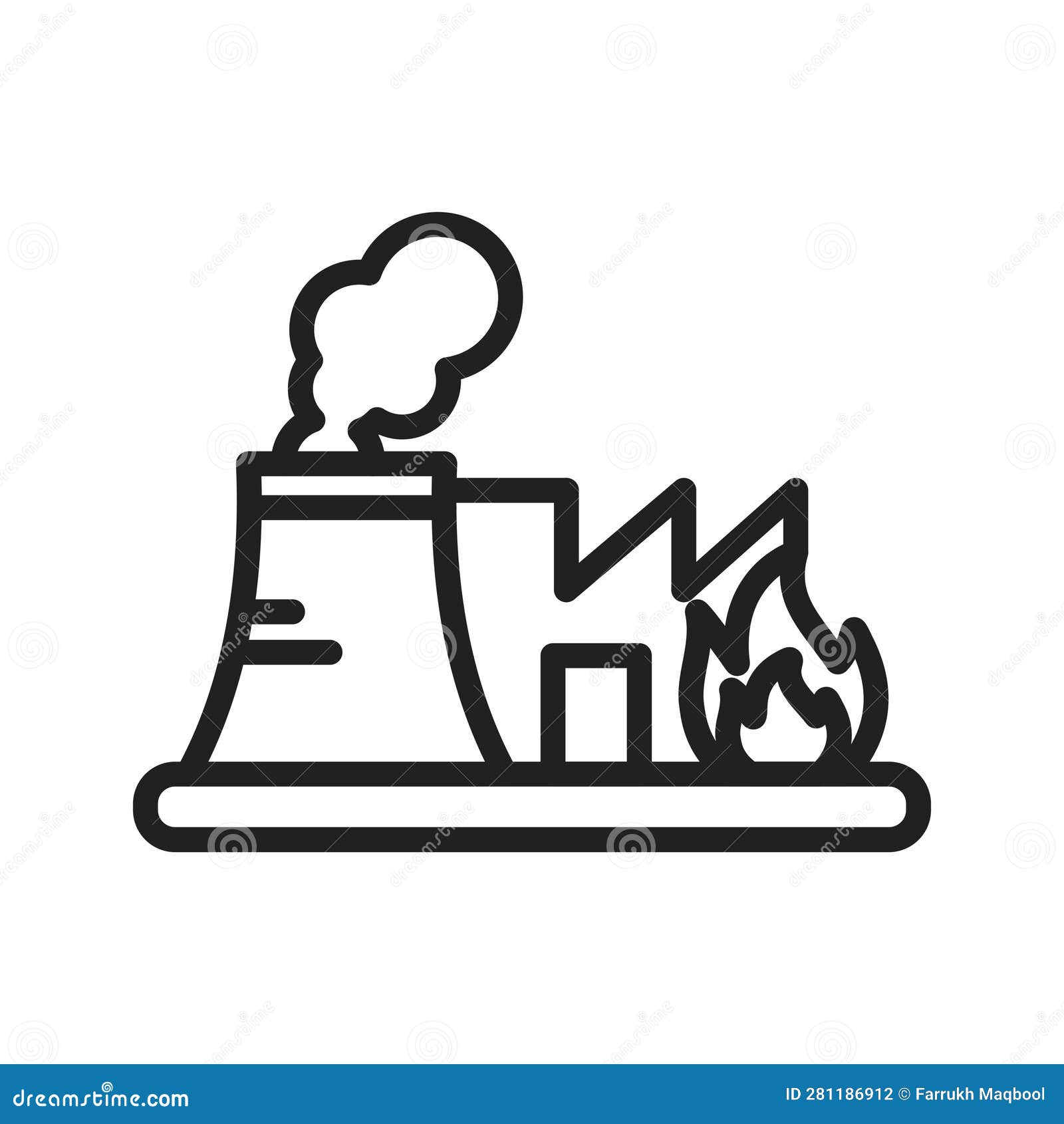 Incinerator Icon Image. stock vector. Illustration of incinerator ...
