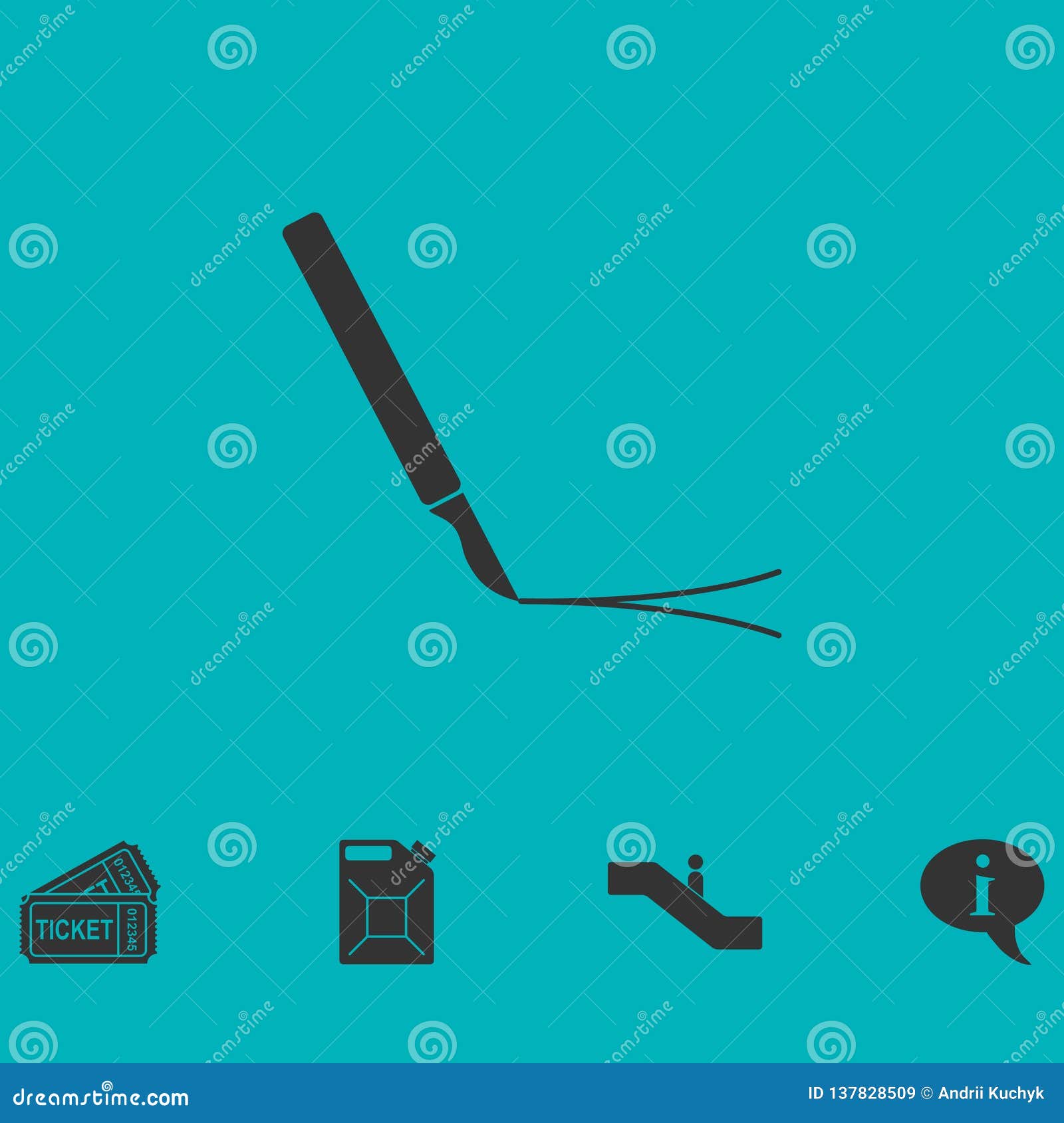 Incision surgery icon flat stock vector. Illustration of medic - 137828509