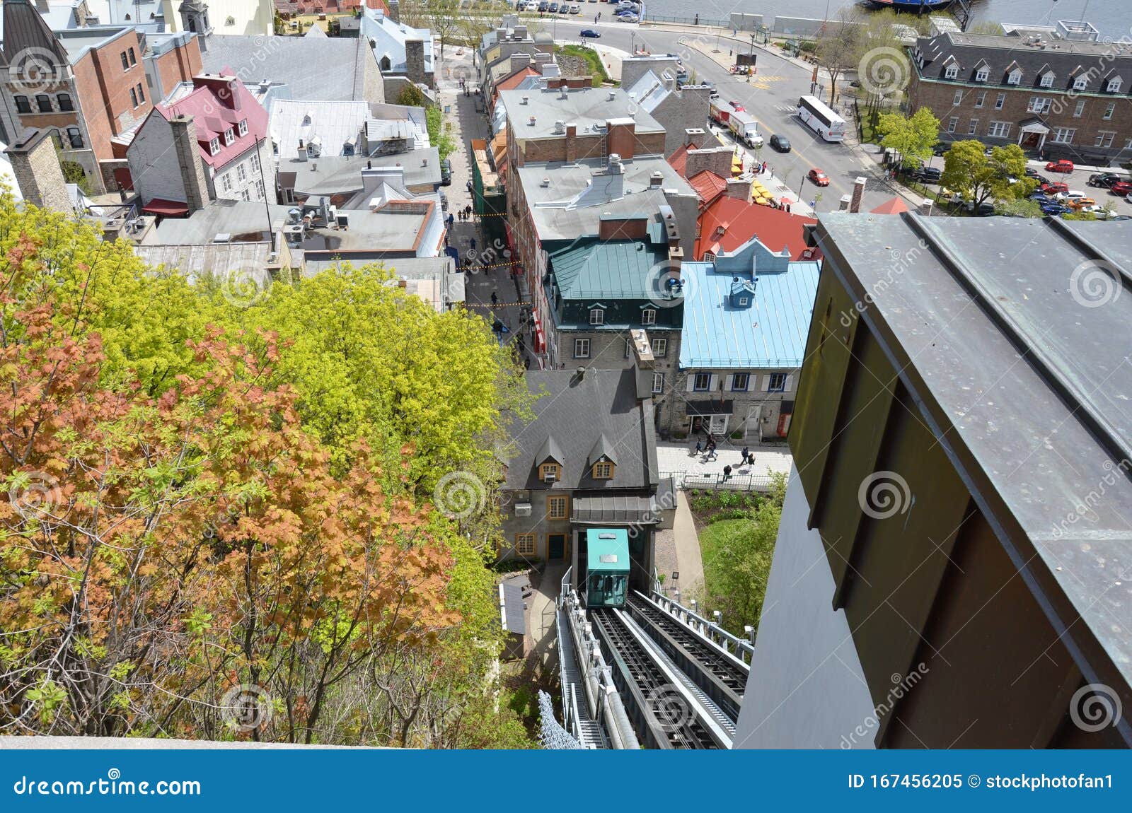 Incline Track in Quebec Canada and Buildings Stock Image - Image of ...