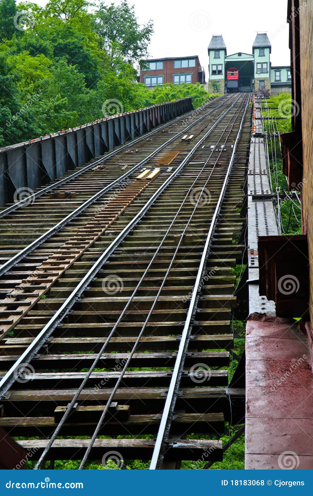 Incline tracks stock photo. Image of tracks, cloudy, efficient - 18183068