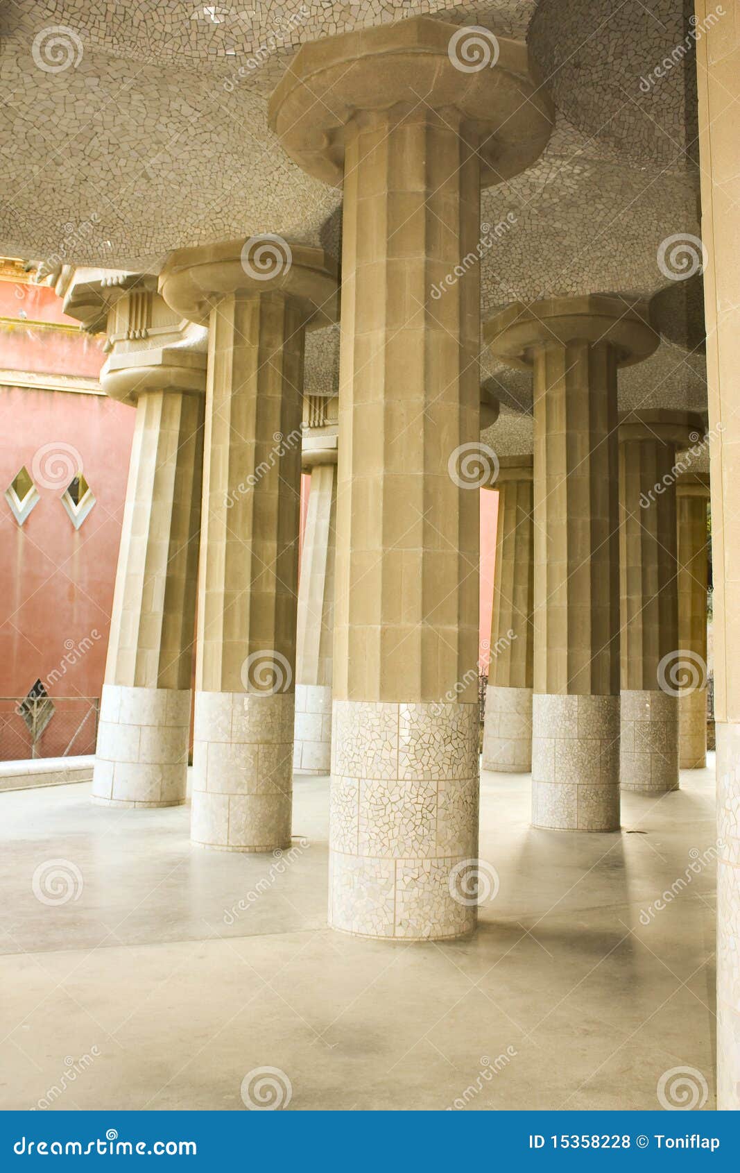 Inclined Columns Hipostila Room. Stock Photo - Image of hipostila ...