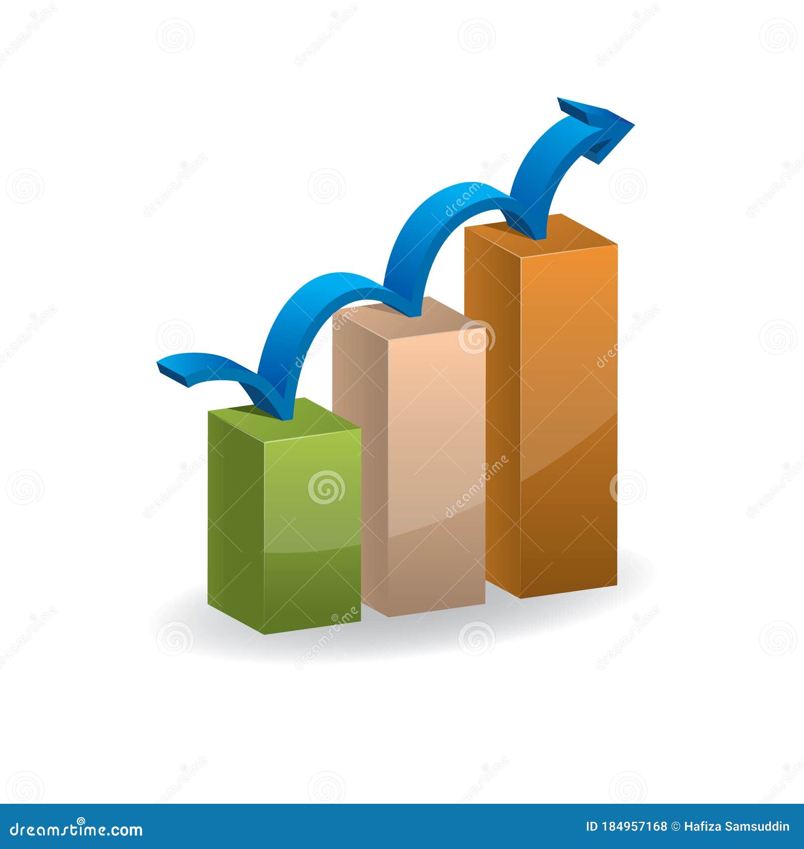 Inclined Graph. Vector Illustration Decorative Background Design Stock ...