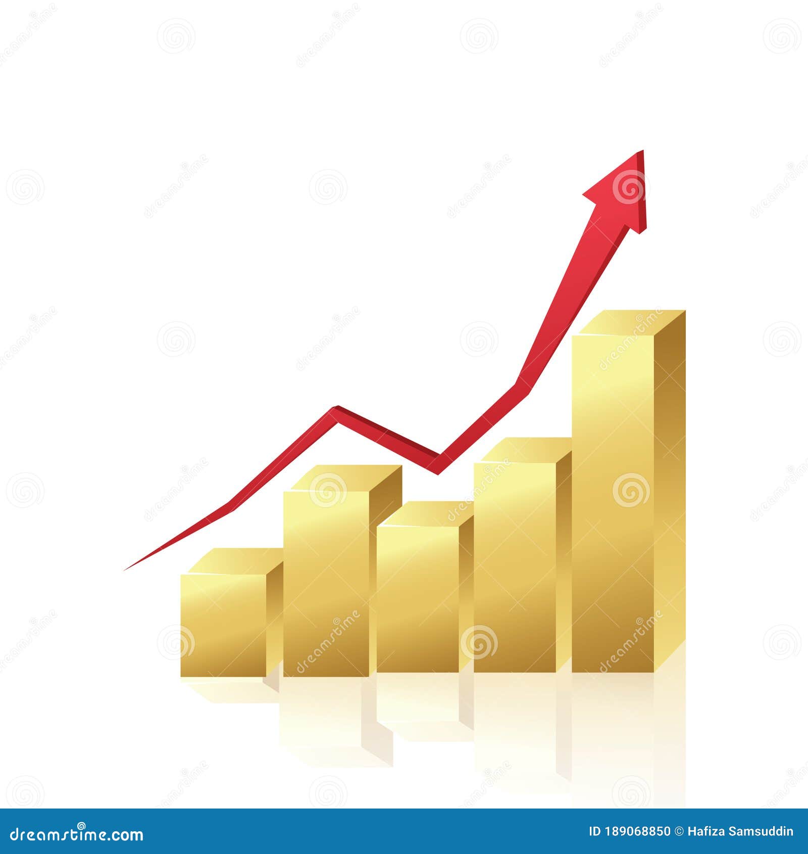 Inclined Graph. Vector Illustration Decorative Design Stock Vector ...