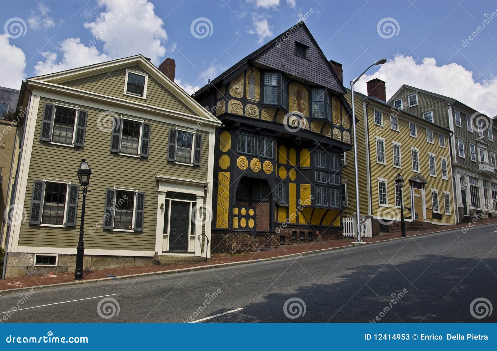 Inclined houses stock image. Image of inclined, house - 12414953