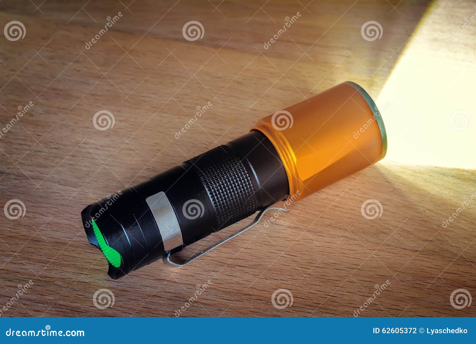 Included Electric Torch with a Beam of Light. Stock Photo - Image of ...