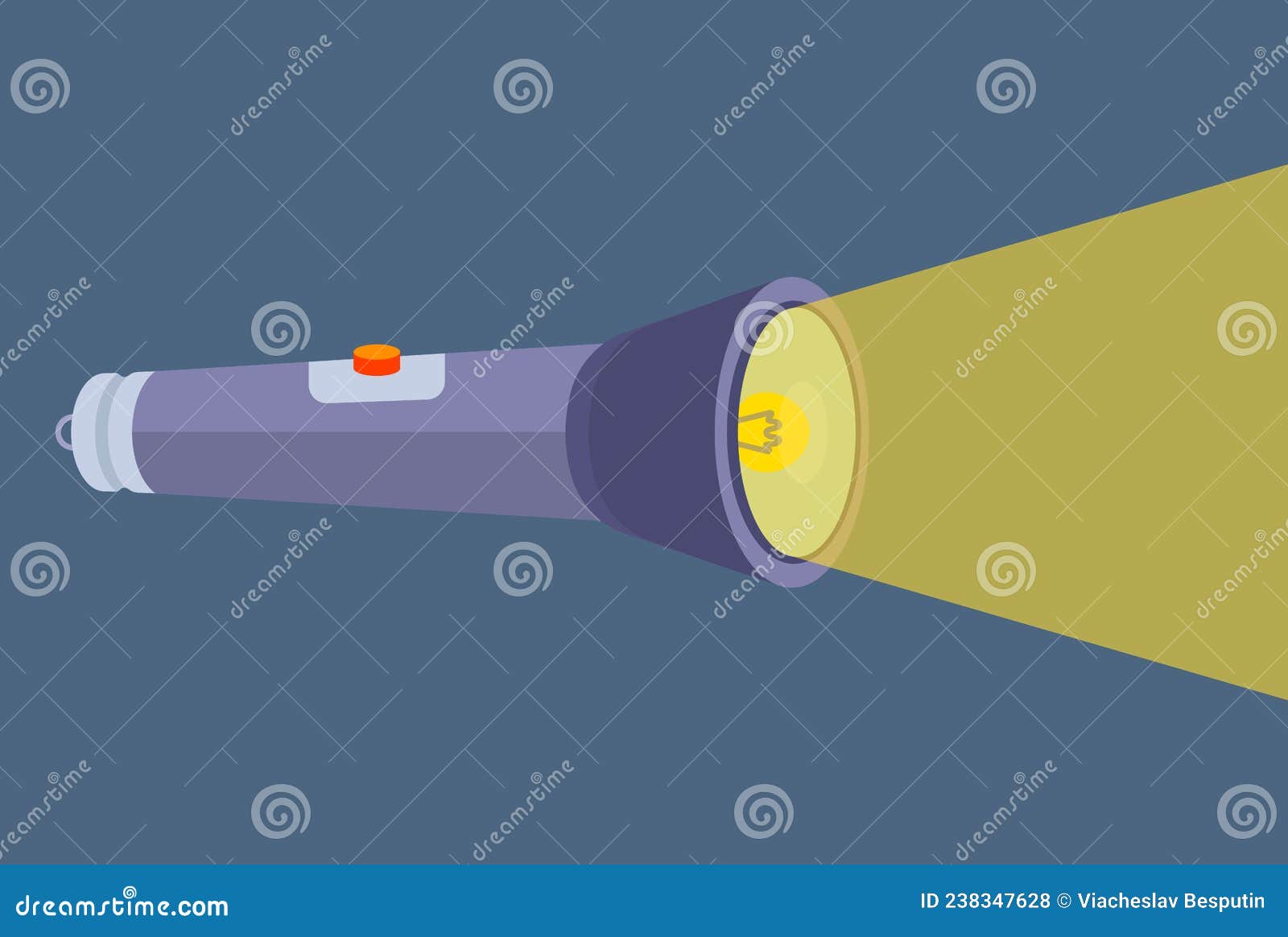 The Included Flashlight Illuminates the Path. Light in the Dark Stock ...