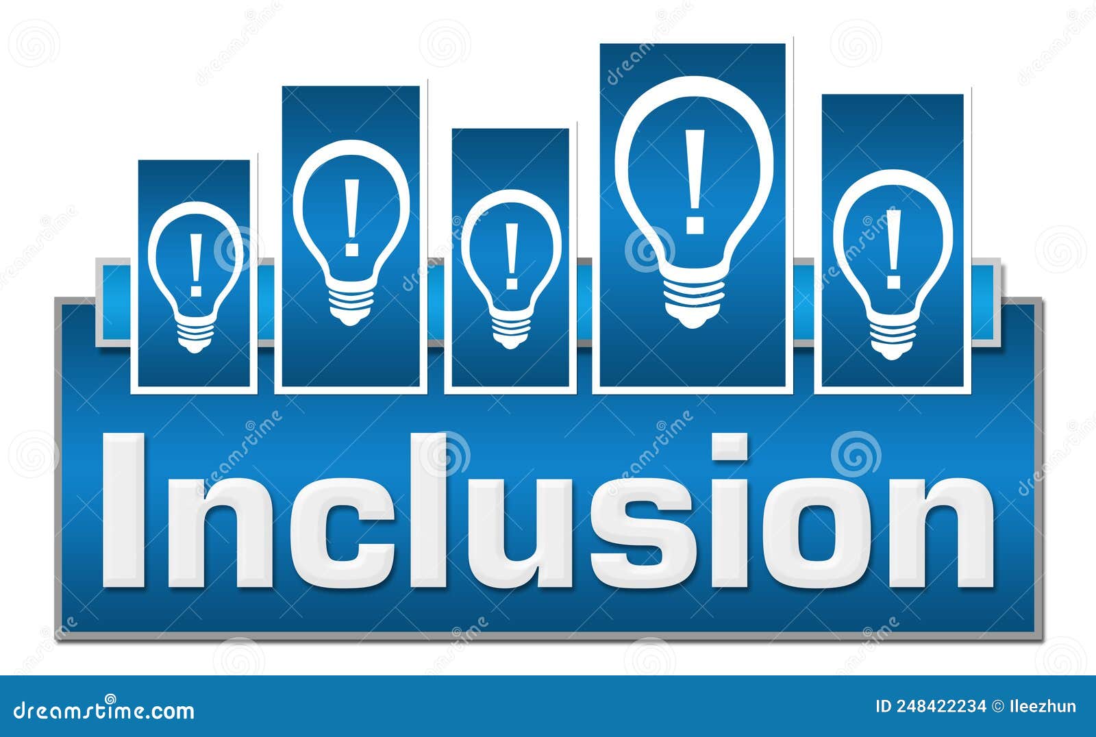 Inclusion Blue Boxes on Top Bulbs Stock Illustration - Illustration of ...