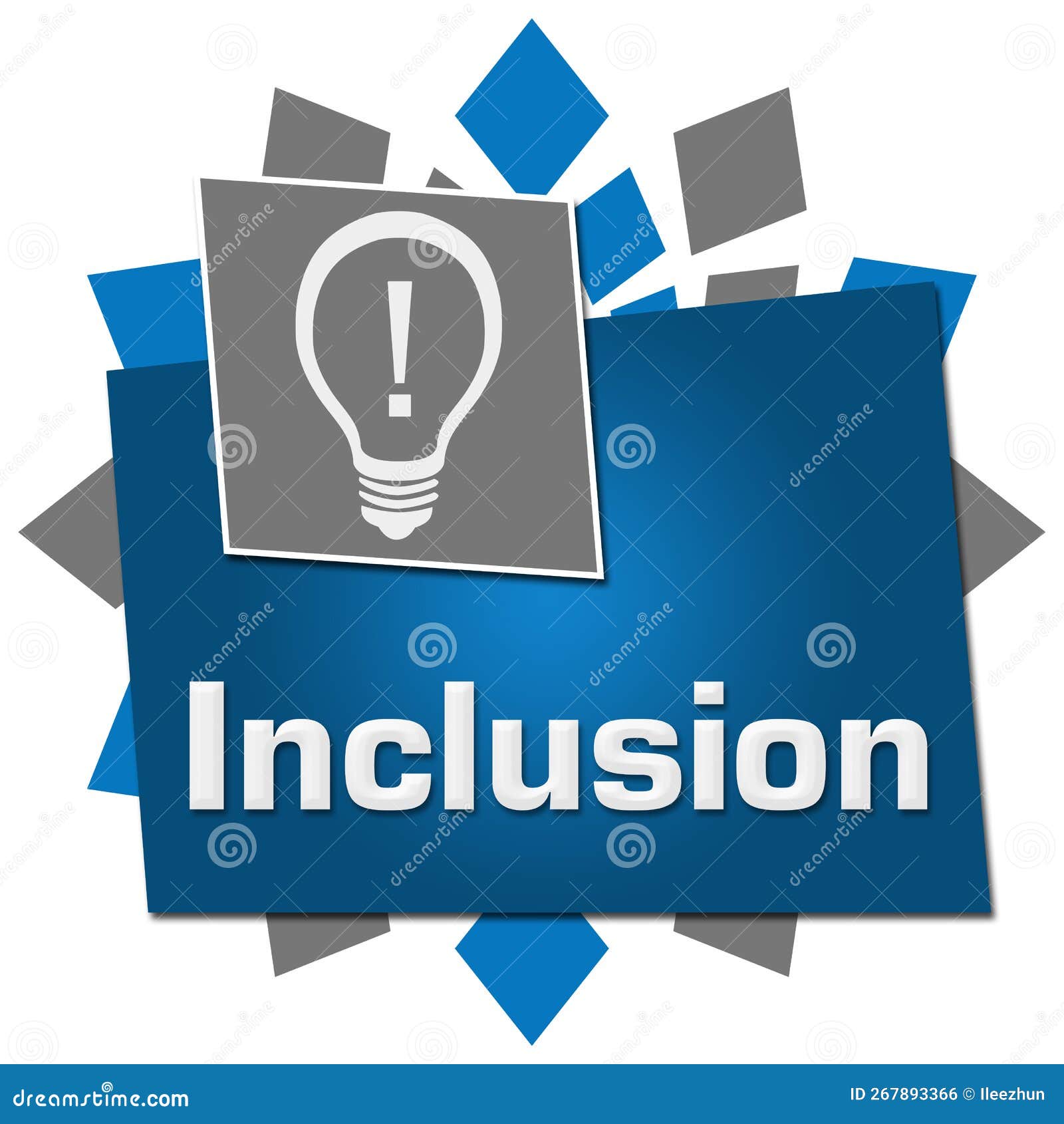Inclusion Blue Grey Circular Squares Symbol Stock Illustration ...