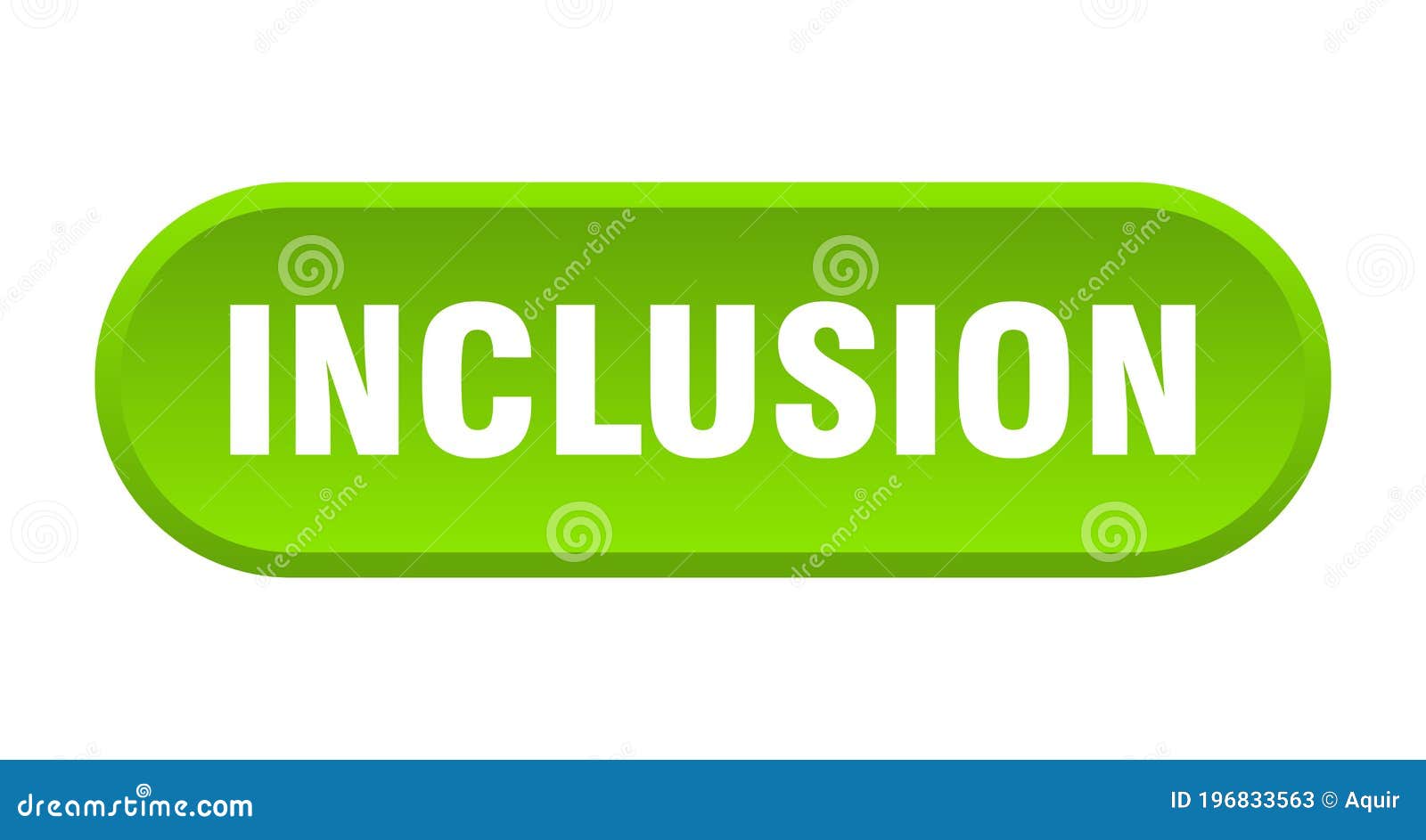 Inclusion Button. Rounded Sign on White Background Stock Vector ...