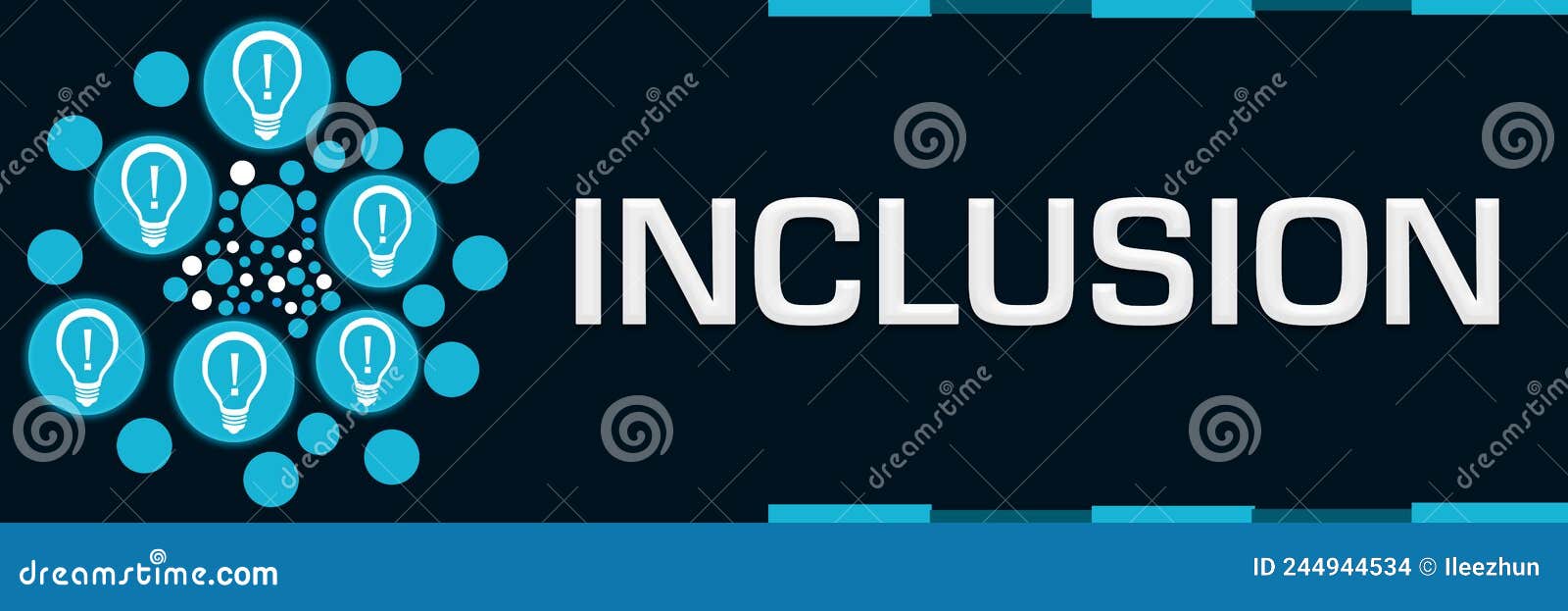 Inclusion Blue Dots Circular Bulbs Left Stock Illustration ...