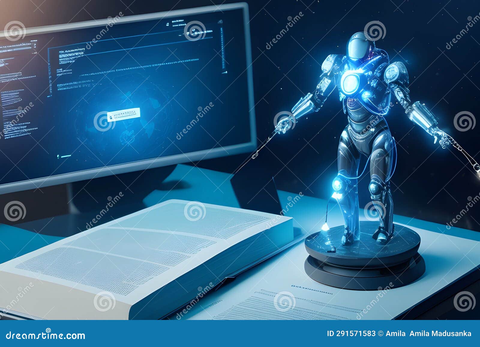 AI Law ,ethics Business Policies and Young Learner Wearing VR Glasses ...