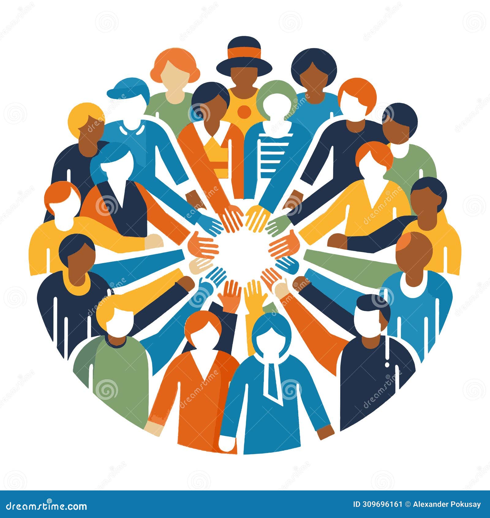 Inclusion Diversity Icon Raster Illustration Stock Illustration ...