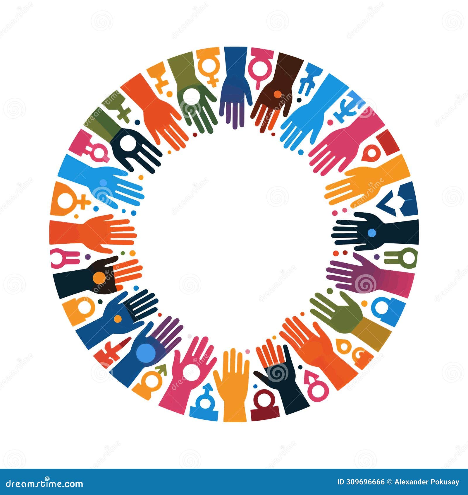 Inclusion Diversity Icon Raster Illustration Stock Illustration ...