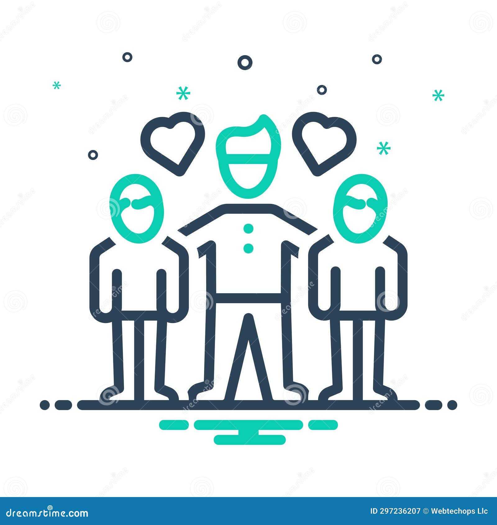 Mix Icon for Inclusion, Social Equity and Gender Stock Illustration ...