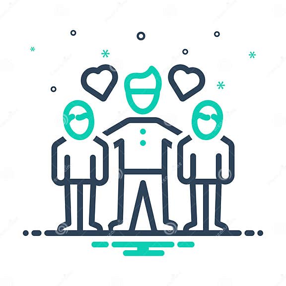 Mix Icon for Inclusion, Social Equity and Gender Stock Illustration ...