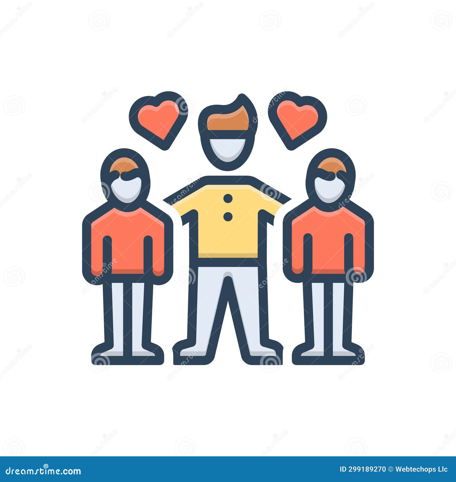 Color Illustration Icon for Inclusion, Social Equity and Care Stock ...