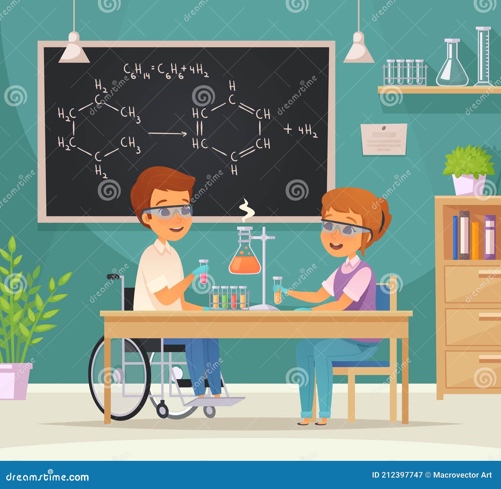 Inclusion Inclusive Education Cartoon Composition Stock Vector ...