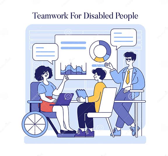 Inclusion in Media and Work Stock Illustration - Illustration of ...