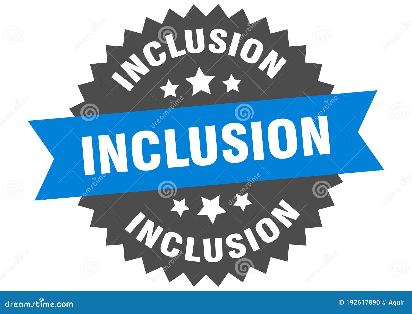 Inclusion Sign. Inclusion Round Isolated Ribbon Label Stock Vector ...