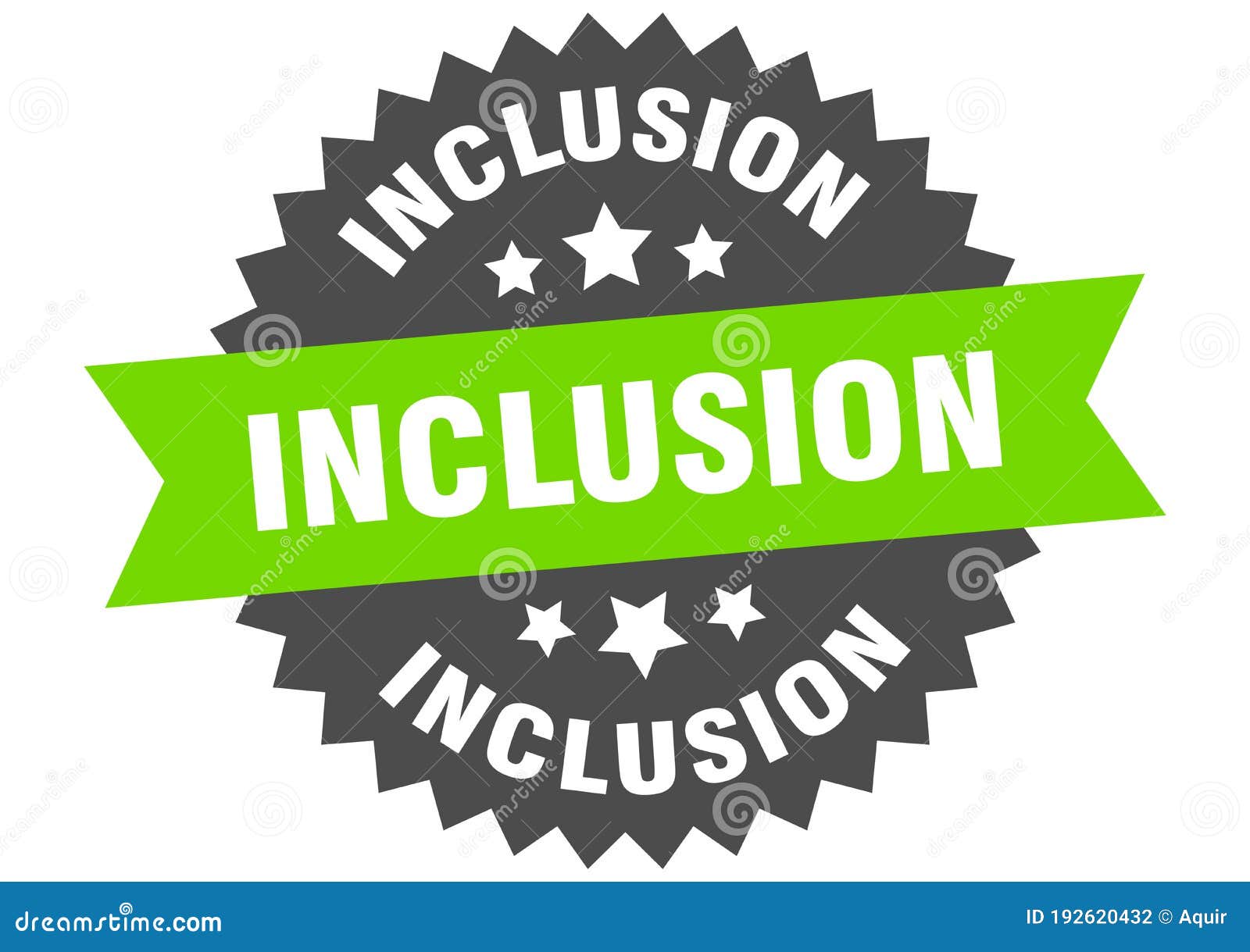 Inclusion Sign. Inclusion Round Isolated Ribbon Label. Stock Vector ...